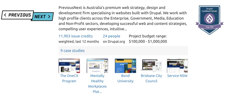Top Tier Drupal Certified Partner | PreviousNext